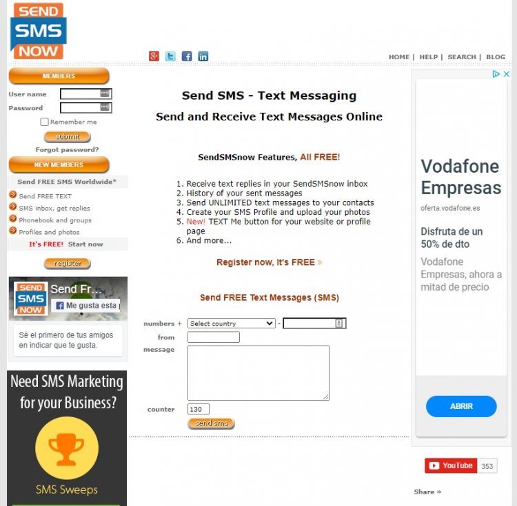 12 sitios para enviar SMS gratis - Tecnoguia