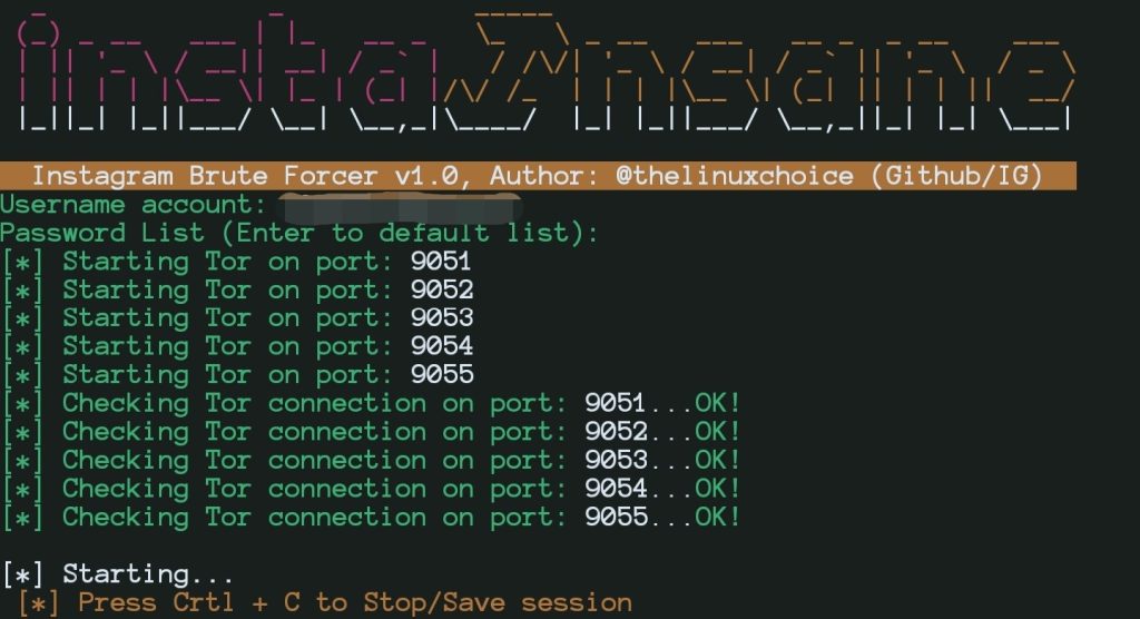 Instainsane: Script para hackear Instagram con Fuerza Bruta - Tecnoguia