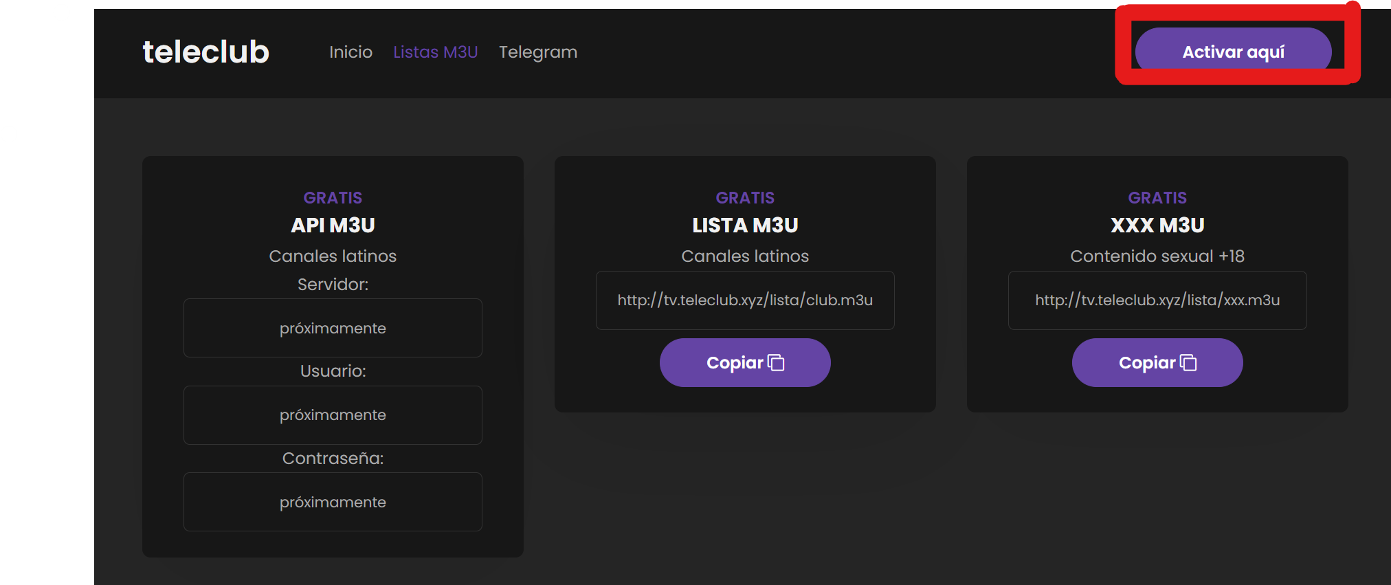 Teleclub: Activador de Listas M3U [Actualizado 2026] - Tecnoguia