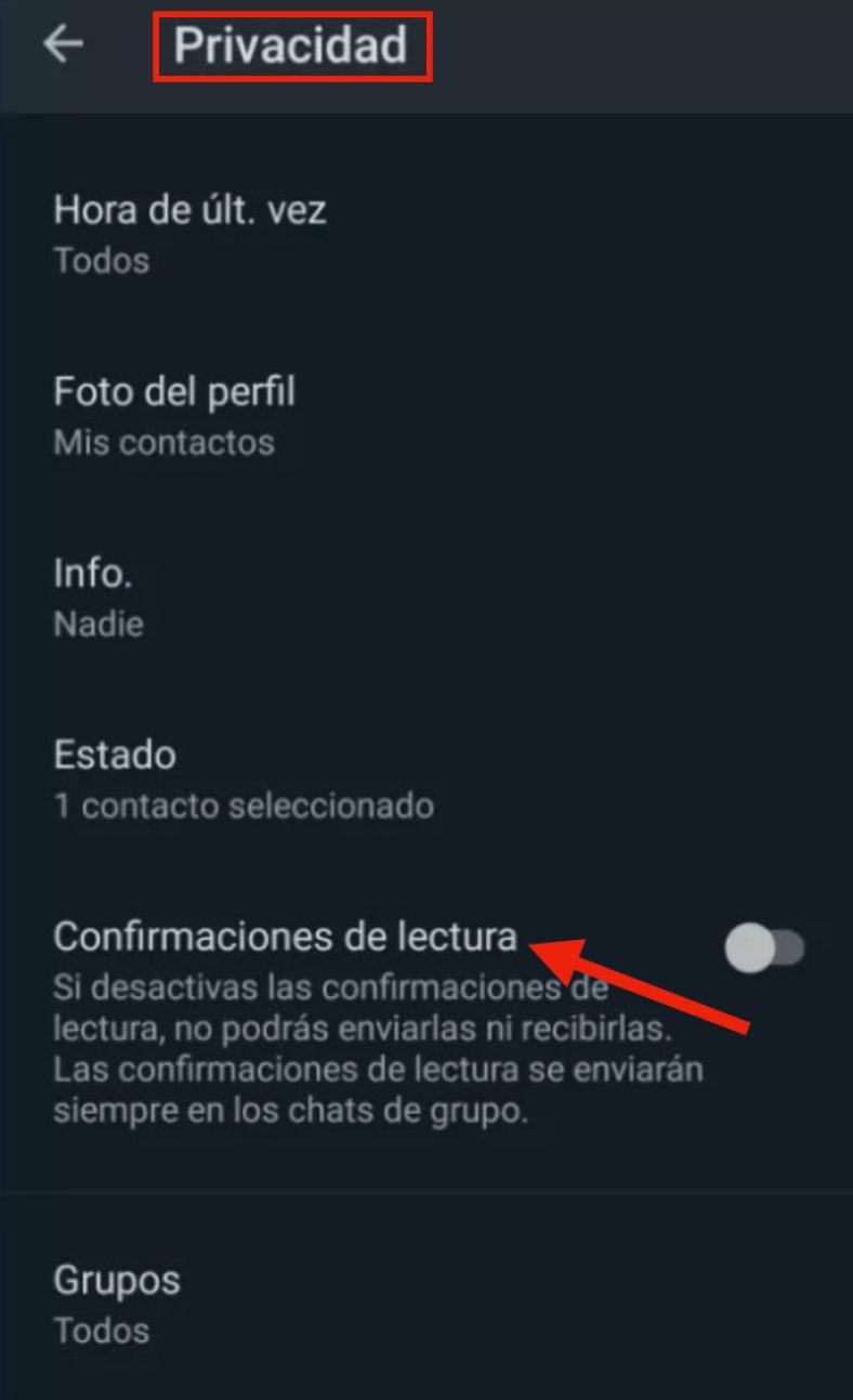 ¿Cómo activar/desactivar doble check azul de WhatsApp? - Tecnoguia
