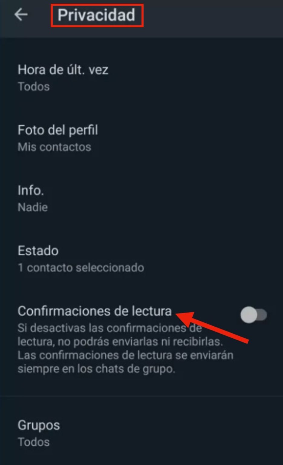 ¿Cómo activar/desactivar doble check azul de WhatsApp? - Tecnoguia