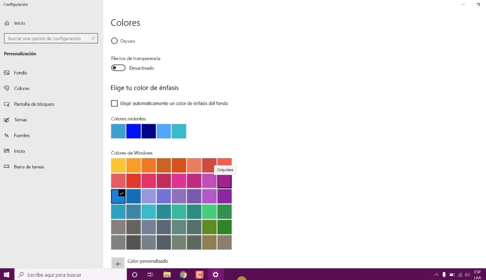 Cambiar el color de la barra de tareas de Windows - Tecnoguia