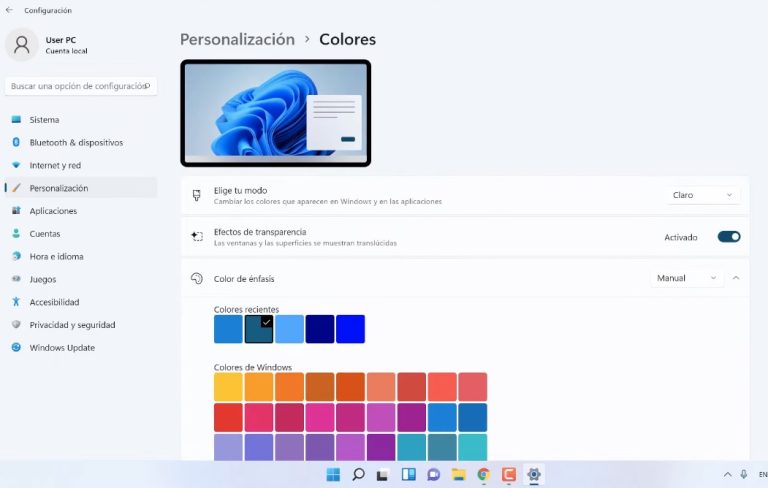 Cambiar el color de la barra de tareas de Windows - Tecnoguia