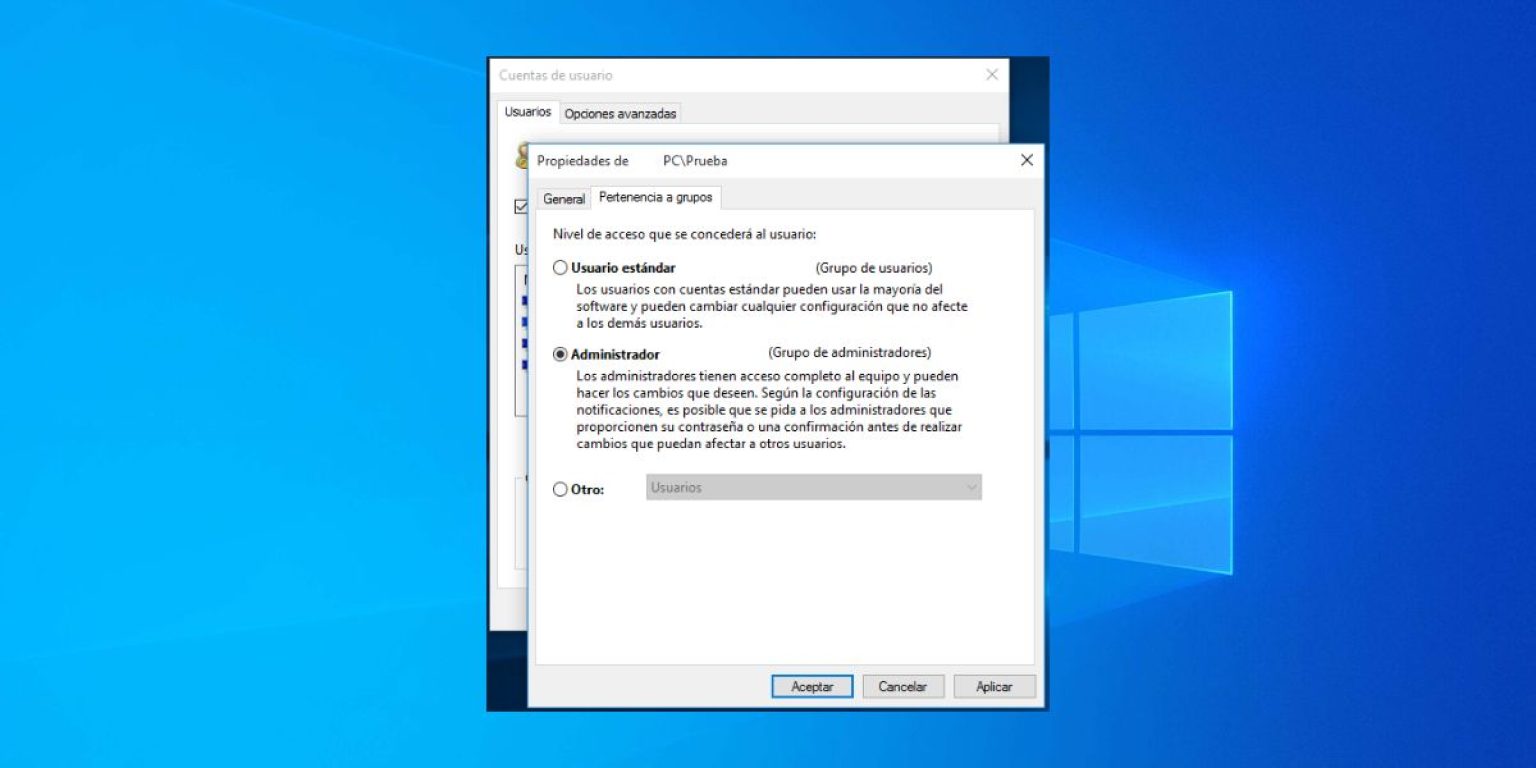 Cómo cambiar los permisos de administrador en Windows 10 - Tecnoguia