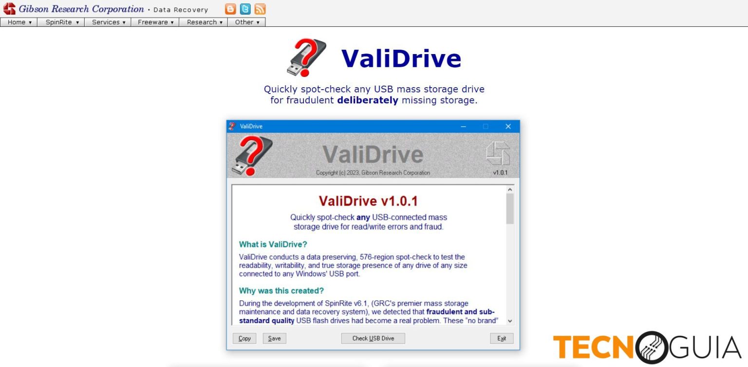 Cómo funciona ValiDrive, el software para verificar memorias USB - Tecnoguia